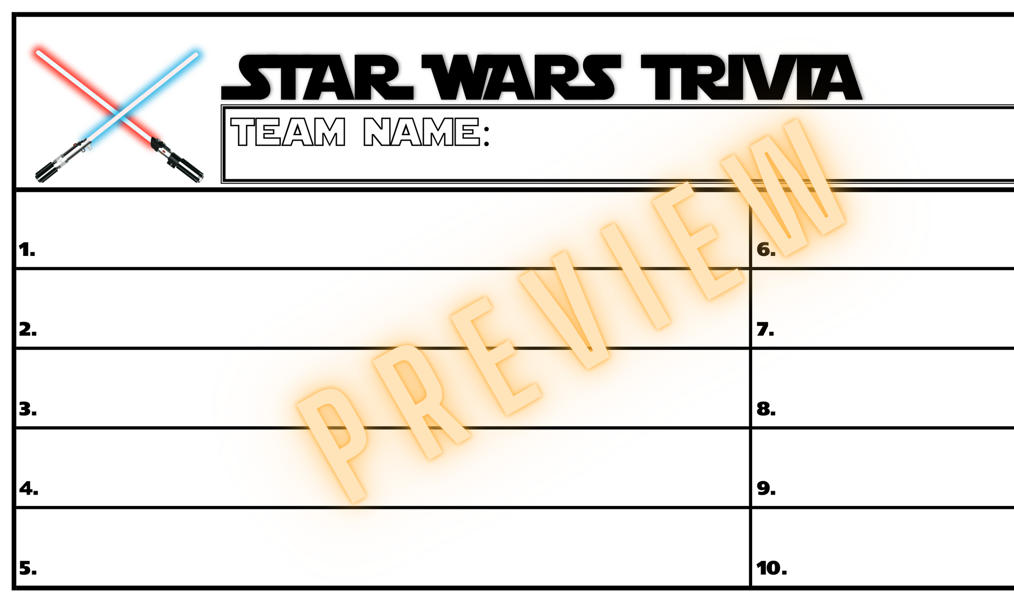 Star Wars Quiz – TheQuizmasters